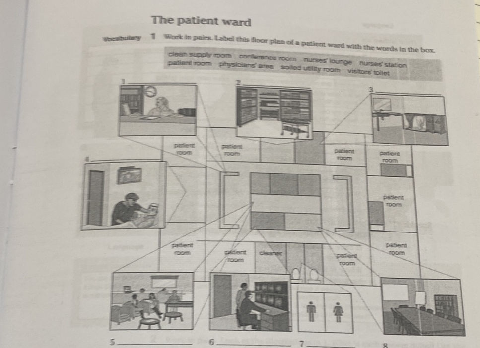 The patient ward Vocabulary 1 Work in | StudyX