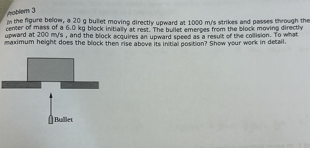 In the figure below, a 20 g bullet moving | StudyX