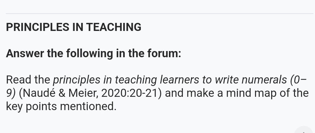 Read the principles in teaching learners to | StudyX