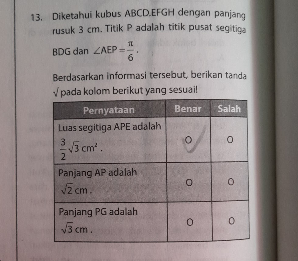 Diketahui kubus ABCD.EFGH dengan panjang | StudyX