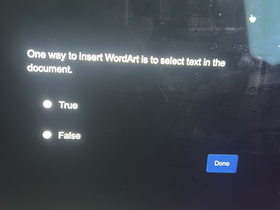 One way to insert WordArt is to select text | StudyX
