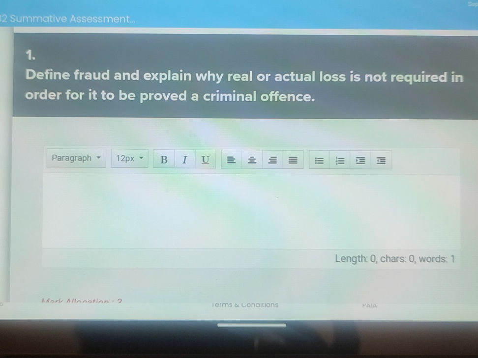 1. Define fraud and explain why real or | StudyX