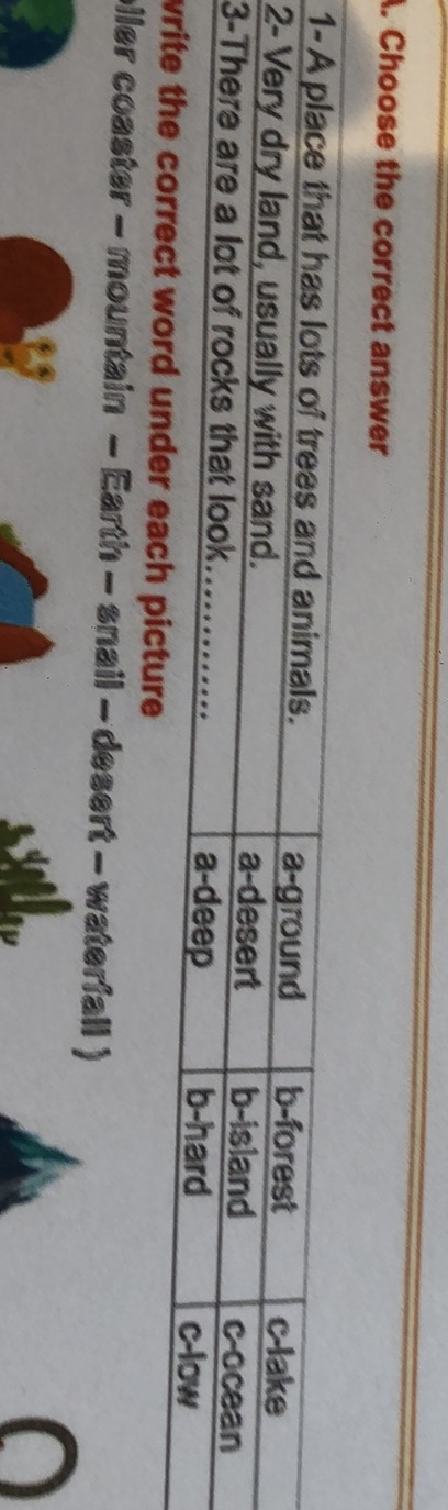 A. Choose the correct answer 1- A place | StudyX