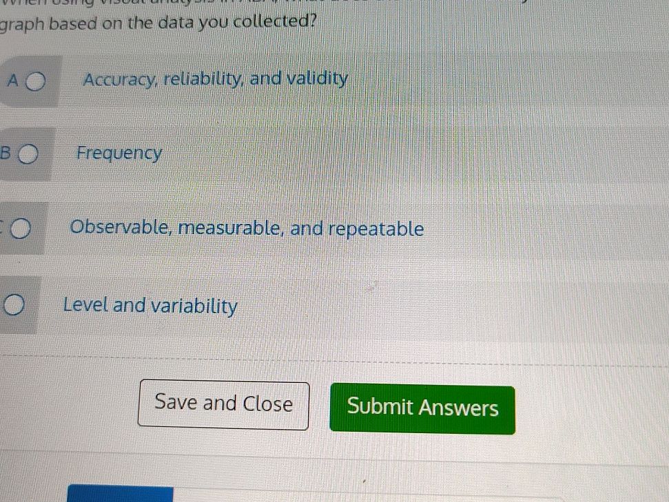 When using visual analysis in ABA, what does | StudyX
