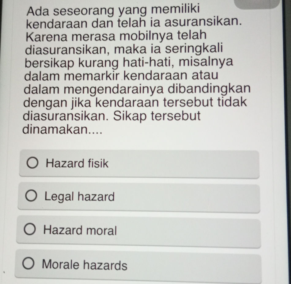 Ada seseorang yang memiliki kendaraan dan | StudyX