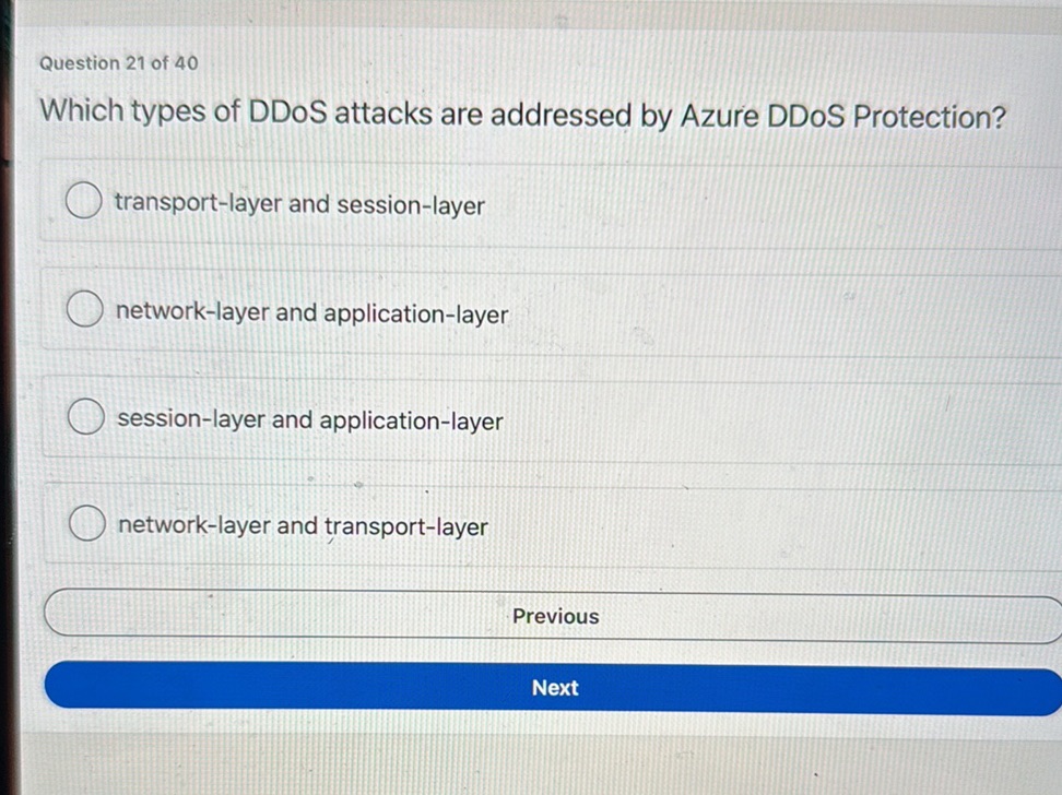 Which types of DDoS attacks are addressed by | StudyX