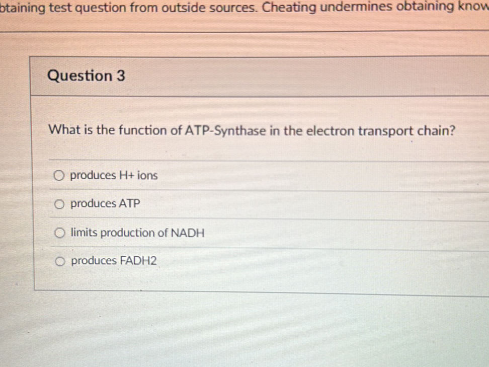 What is the function of ATP-Synthase in the | StudyX