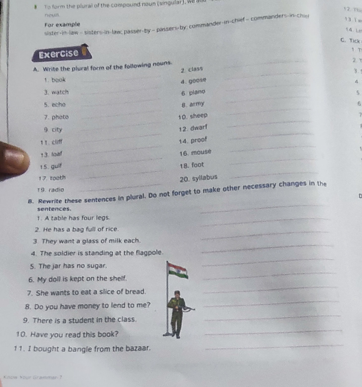 A. Write the plural form of the following | StudyX