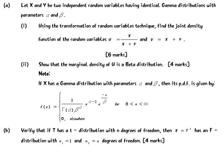 (a) Let X and Y be two independent random | StudyX