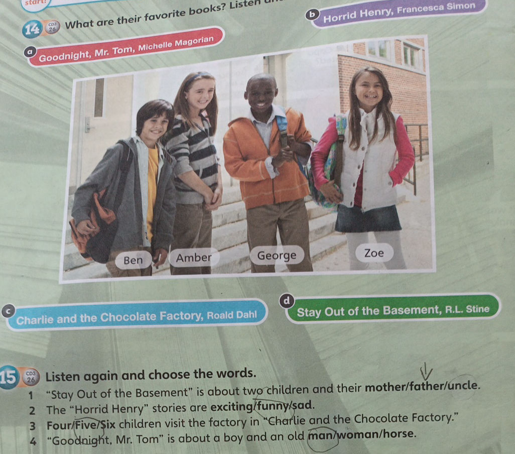 14 What are their favorite books? Listen 15 | StudyX