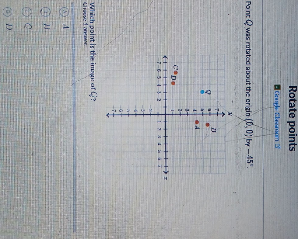 Point Q was rotated about the origin (0, 0) | StudyX