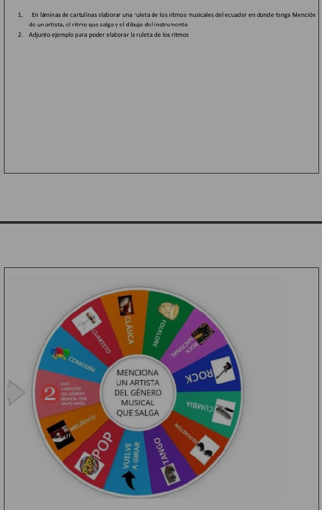 1. En láminas de cartulinas elaborar una | StudyX