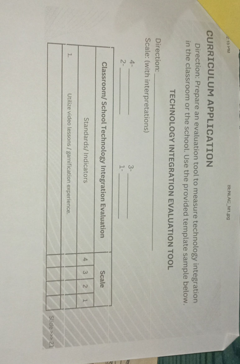 Direction: Prepare an evaluation tool to | StudyX