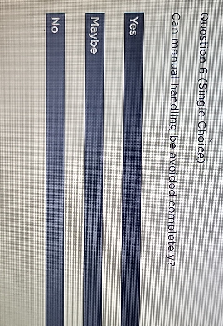 Question 6 (Single Choice) Can manual | StudyX