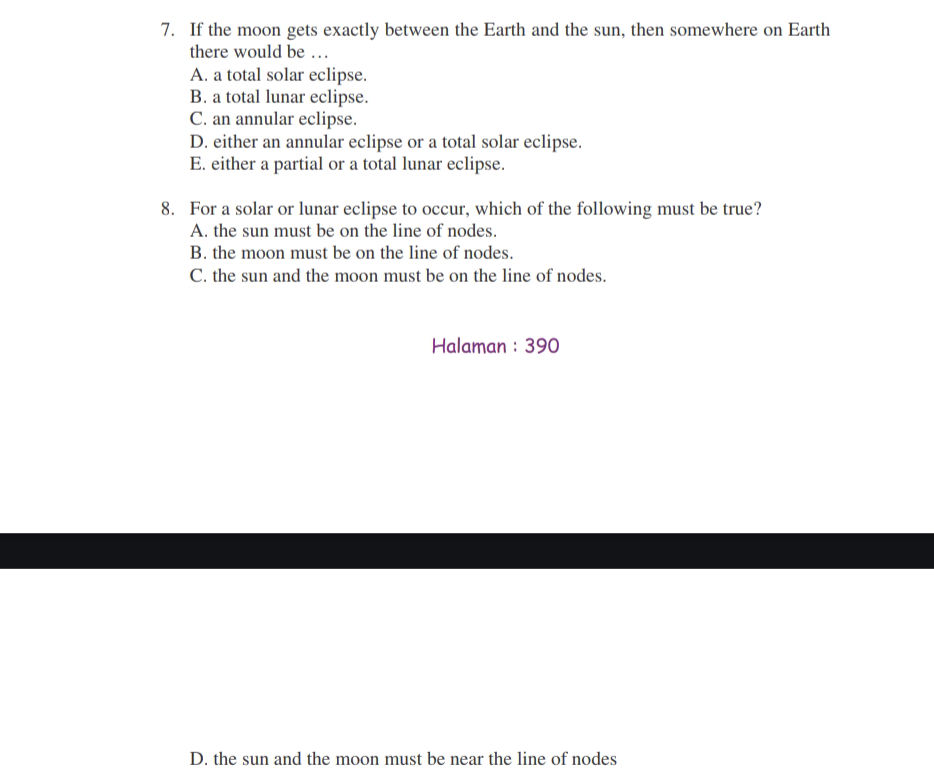 7. If the moon gets exactly between the | StudyX