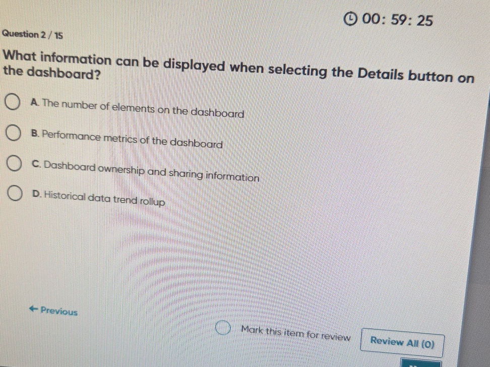 What information can be displayed when