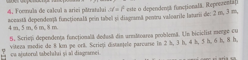 4. Formula de calcul a ariei pătratului $A = | StudyX