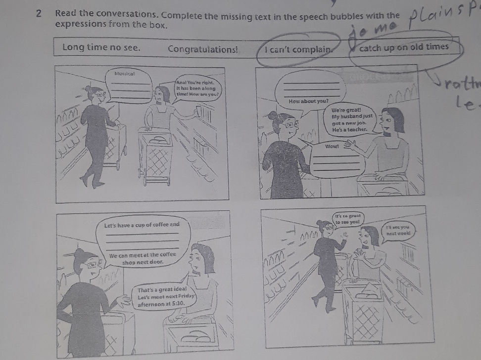 2 Read the conversations. Complete the | StudyX