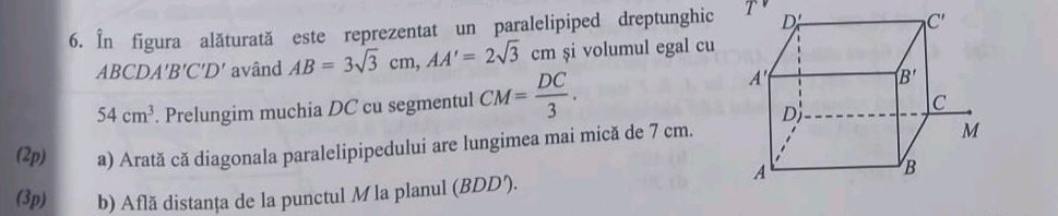 6. În figura alăturată este reprezentat un | StudyX