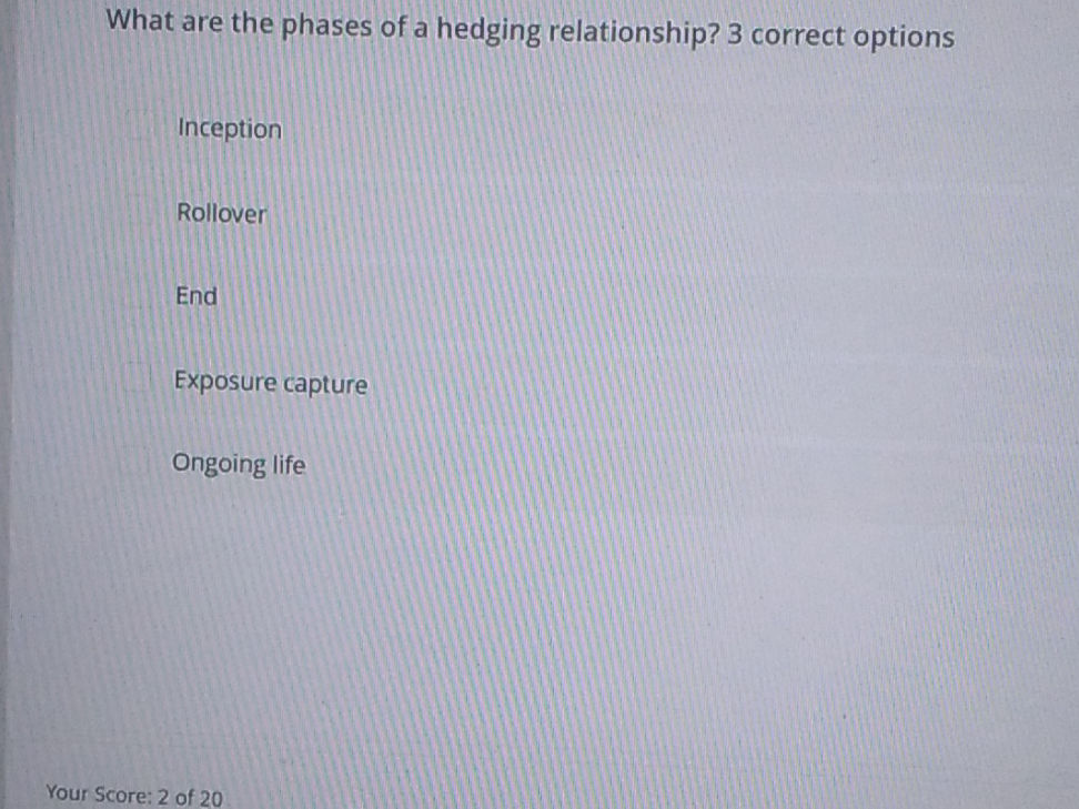 What are the phases of a hedging | StudyX