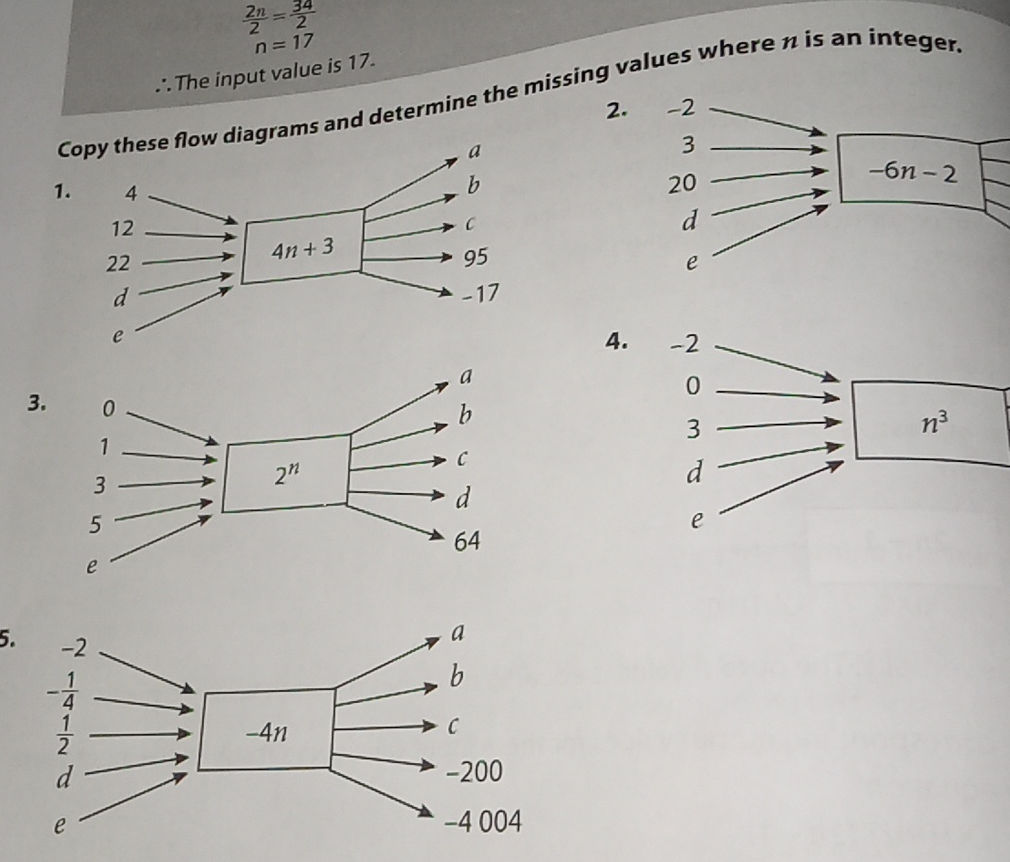 Copy these flow diagrams and determine the | StudyX