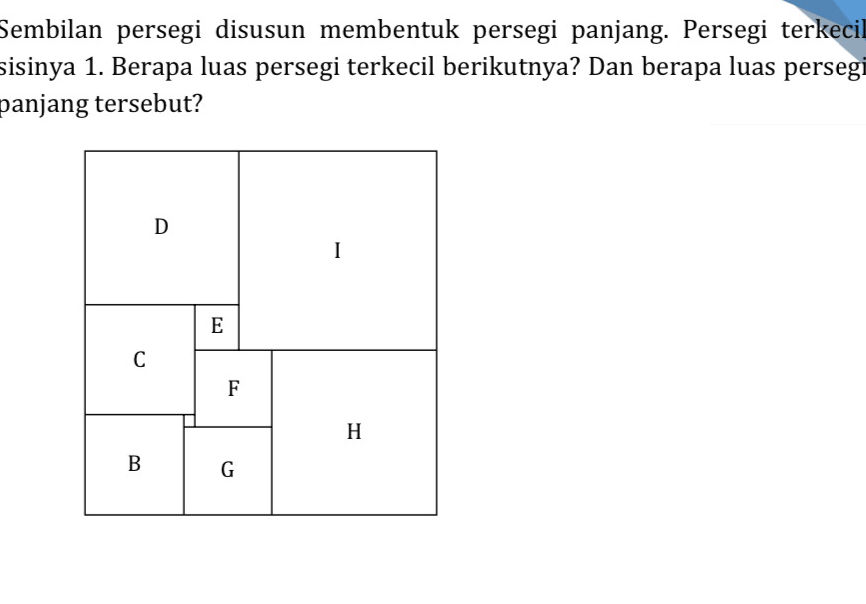 Sembilan persegi disusun membentuk persegi | StudyX