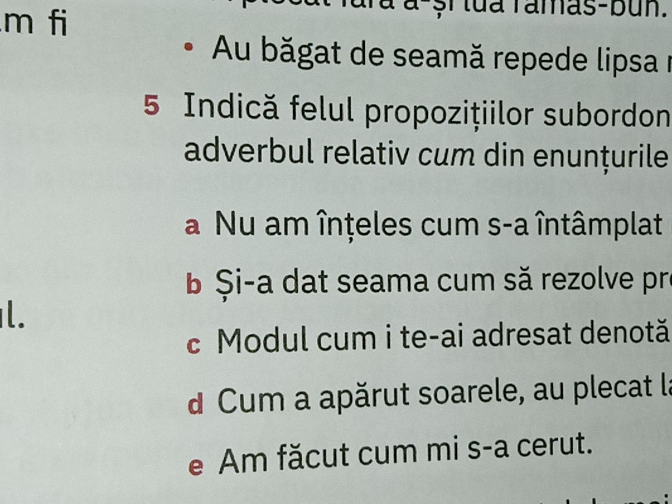 5 Indică felul propozițiilor subordonate | StudyX