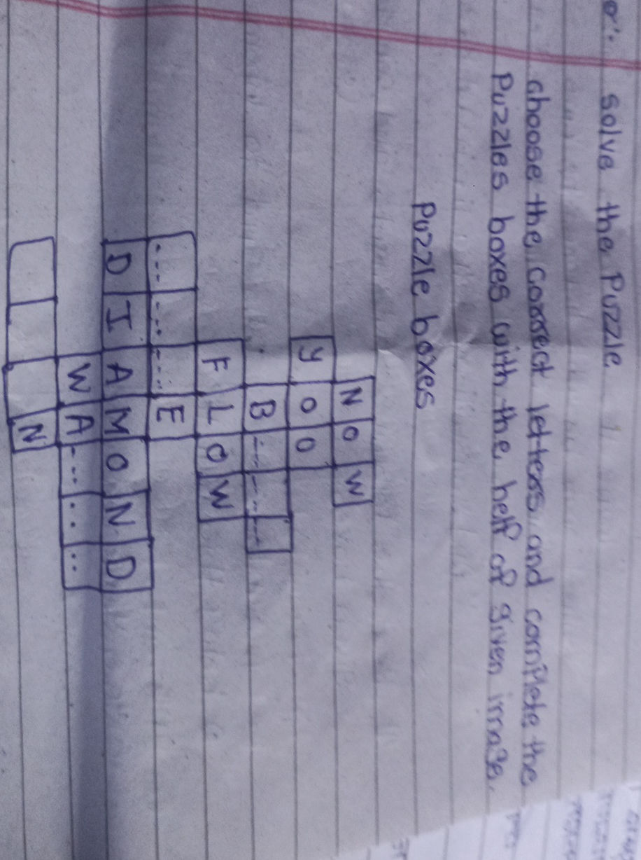 Solve the Puzzle choose the correct letters | StudyX