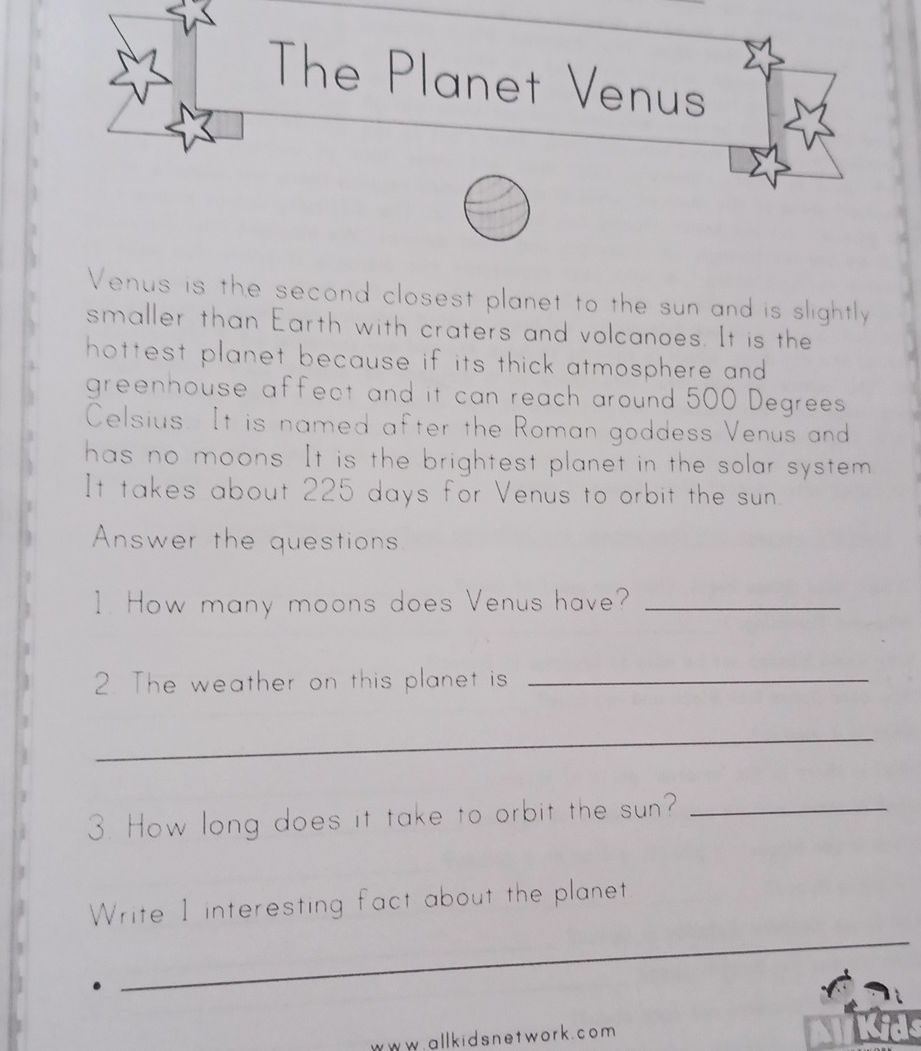 Answer the questions. 1. How many moons | StudyX