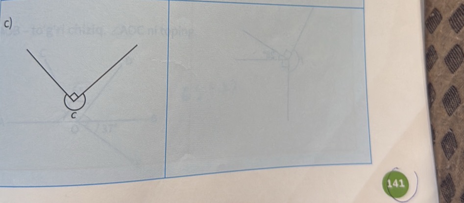 c) There are two diagrams with angles. The | StudyX
