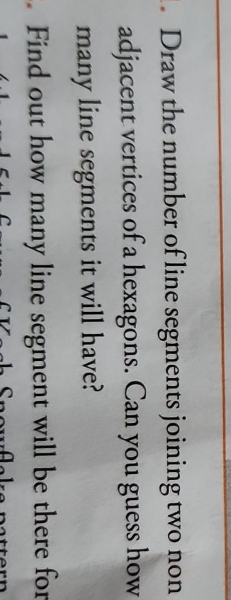 Draw the number of line segments joining two | StudyX