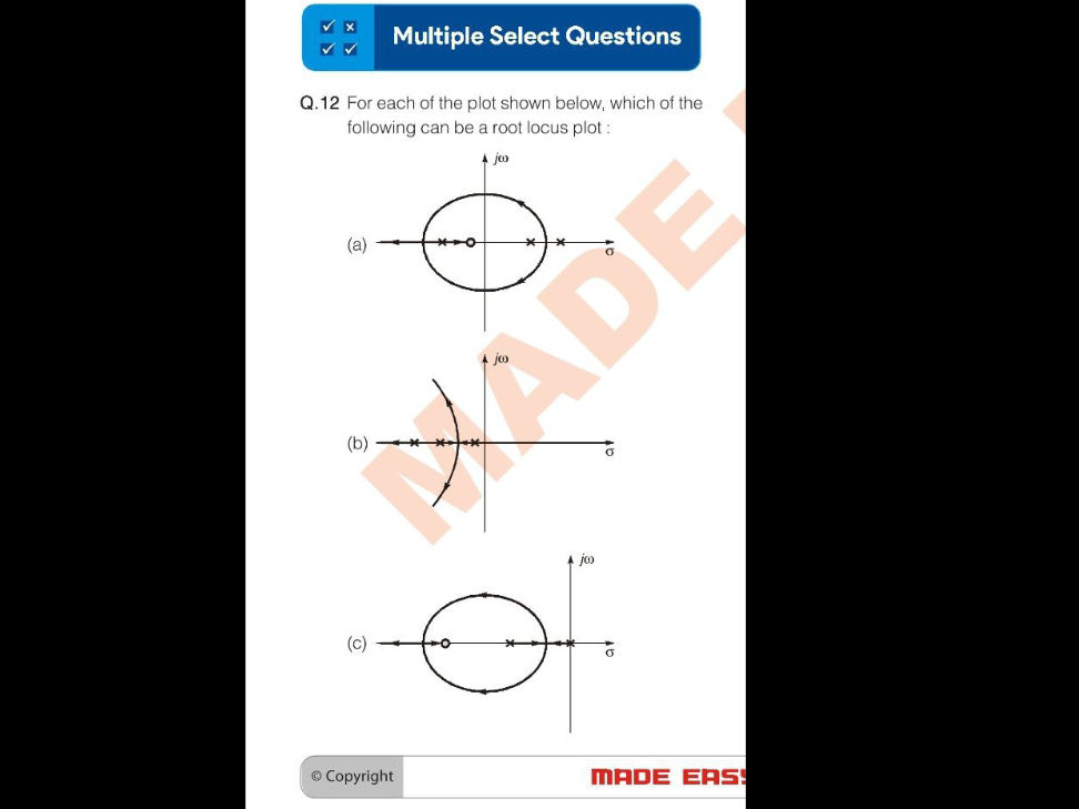 Q.12 For each of the plot shown below, which | StudyX