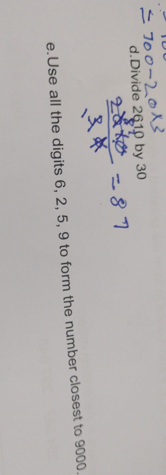 e. Use all the digits 6, 2, 5, 9 to form the | StudyX