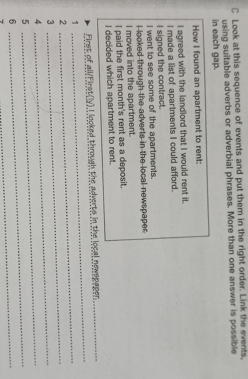 Look at this sequence of events and put them | StudyX