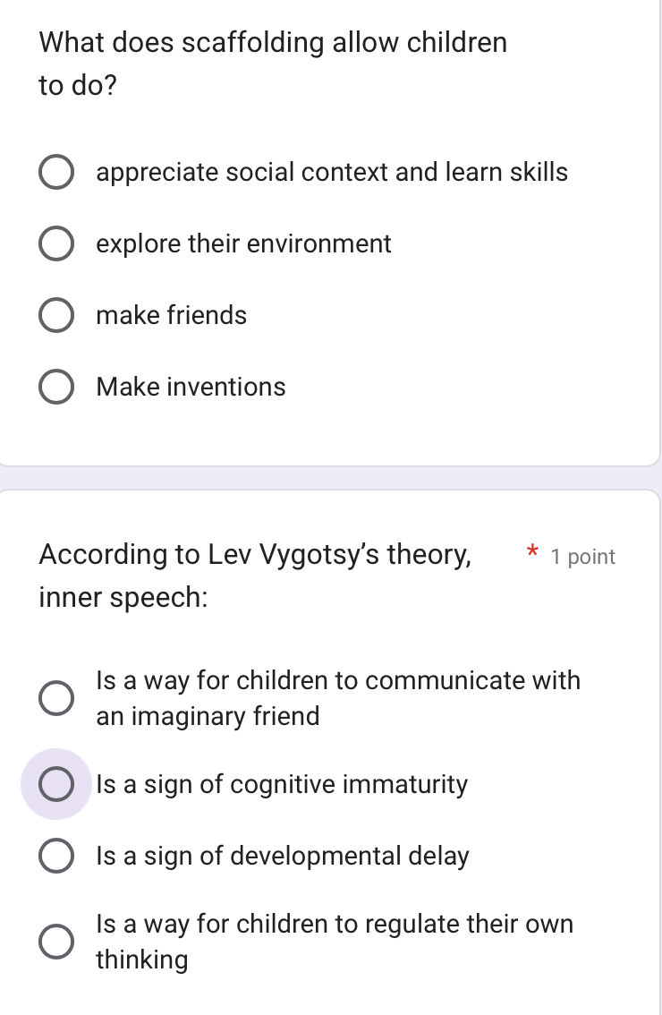 What does scaffolding allow children to do? | StudyX
