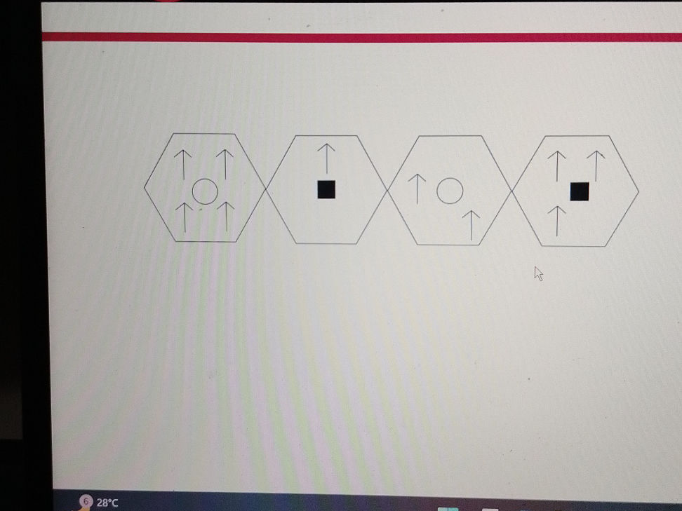 The image shows a sequence of shapes. Each | StudyX