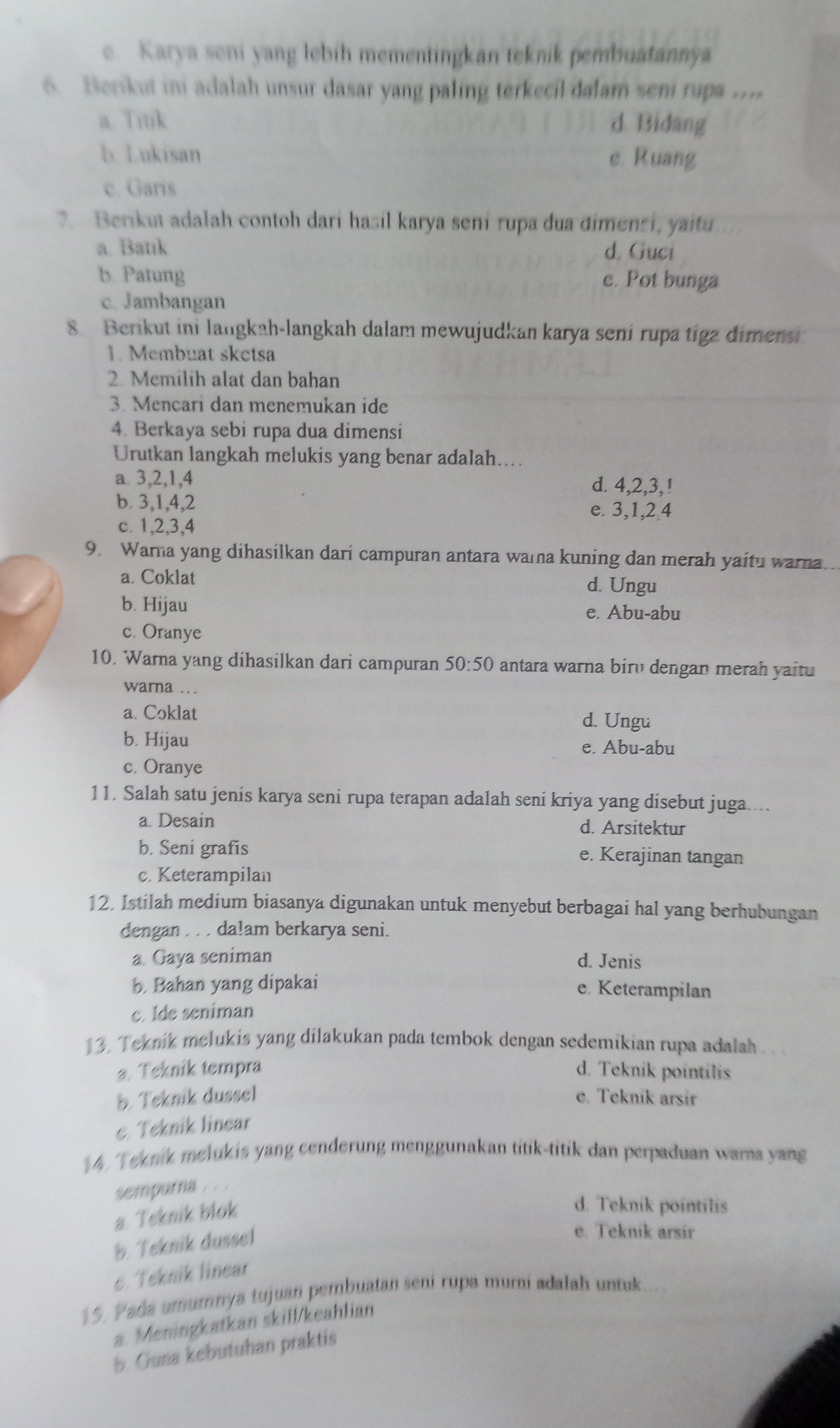 6. Berikut ini adalah unsur dasar yang | StudyX