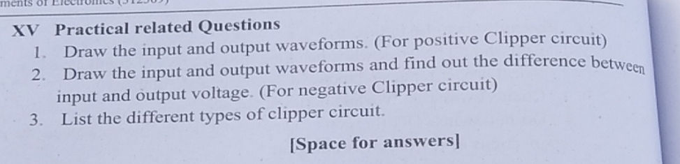 1. Draw the input and output waveforms. (For | StudyX