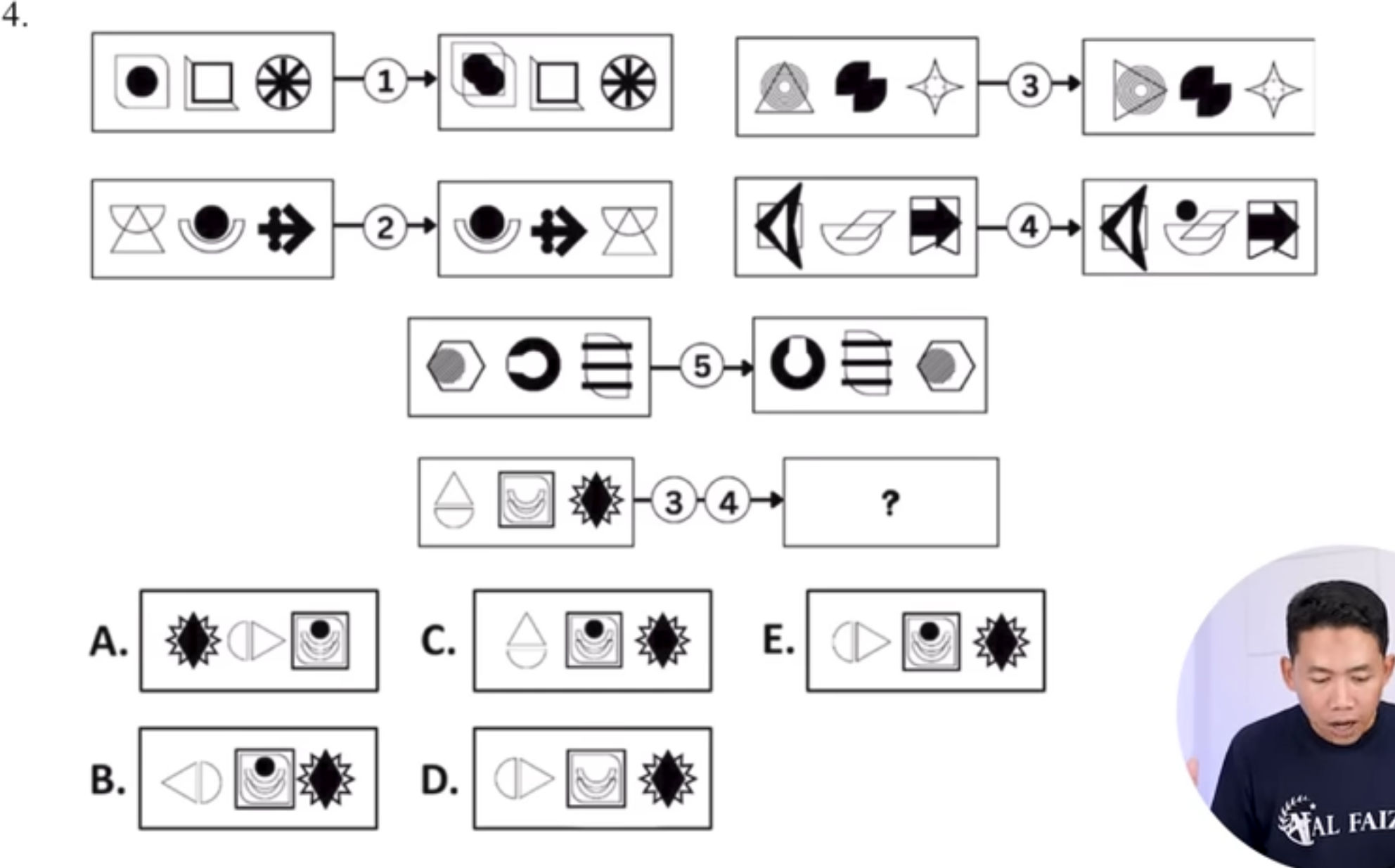 4. Diagrammatic reasoning question. | StudyX