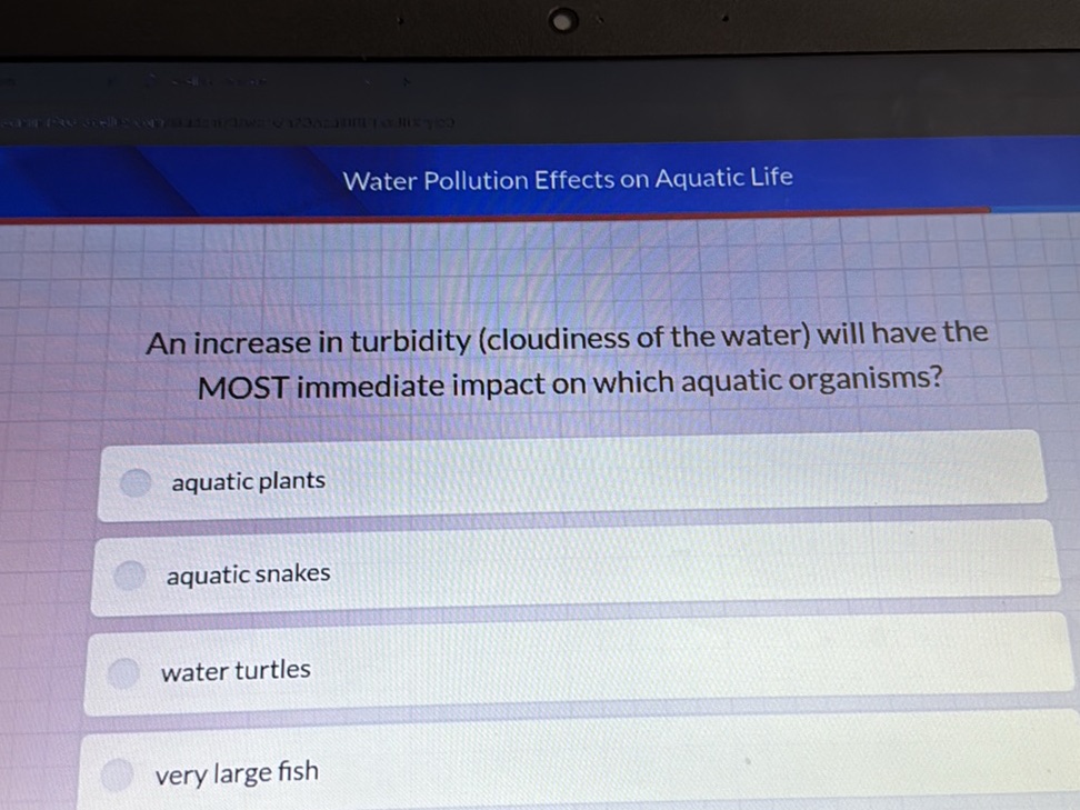 An increase in turbidity (cloudiness of the | StudyX