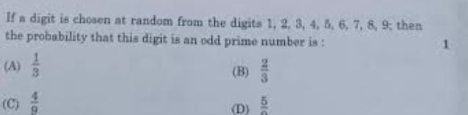 If a digit is chosen at random from the | StudyX
