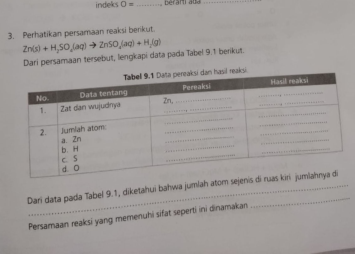 3. Perhatikan persamaan reaksi berikut. | StudyX