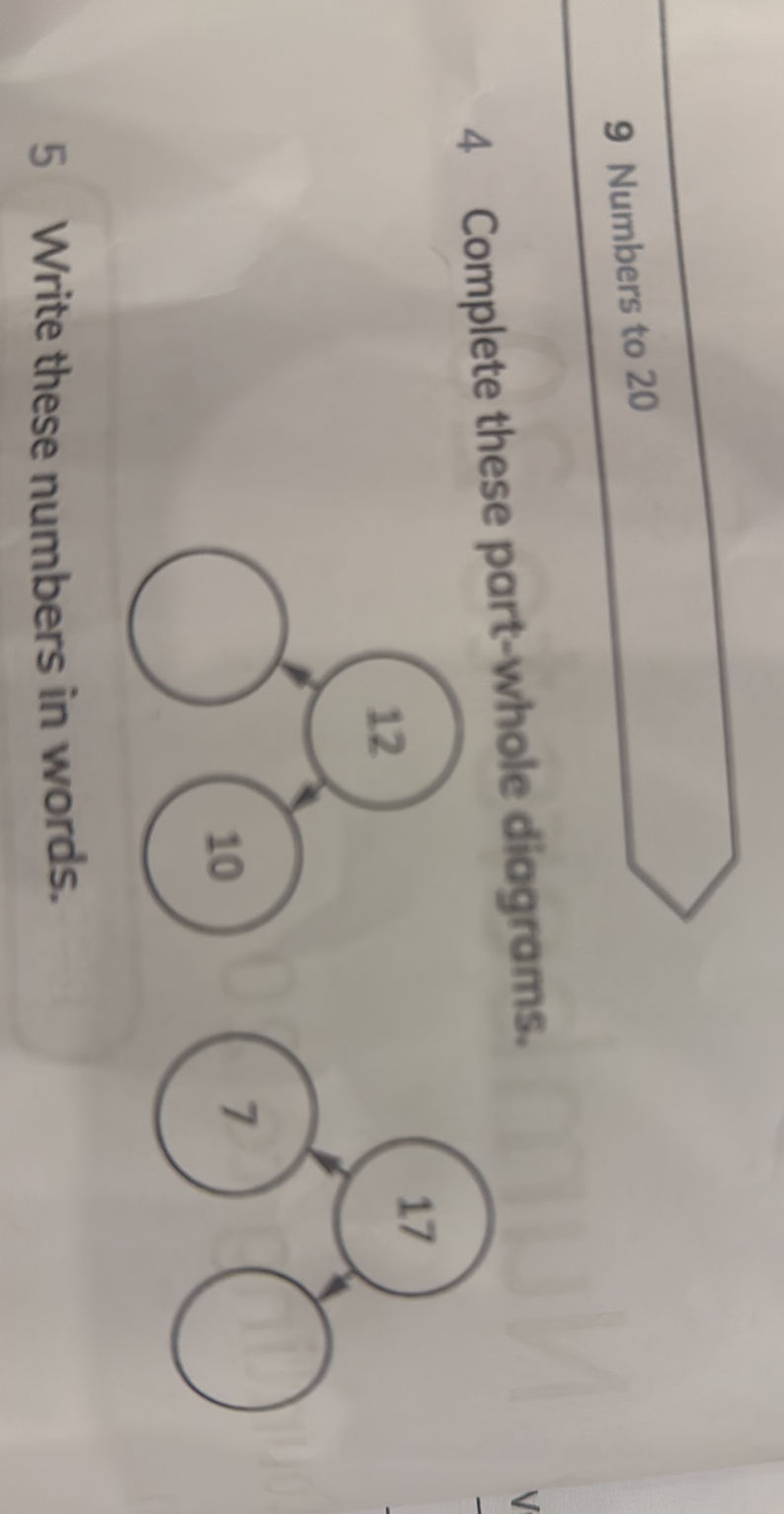 4 Complete these part-whole diagrams. 12 10 | StudyX