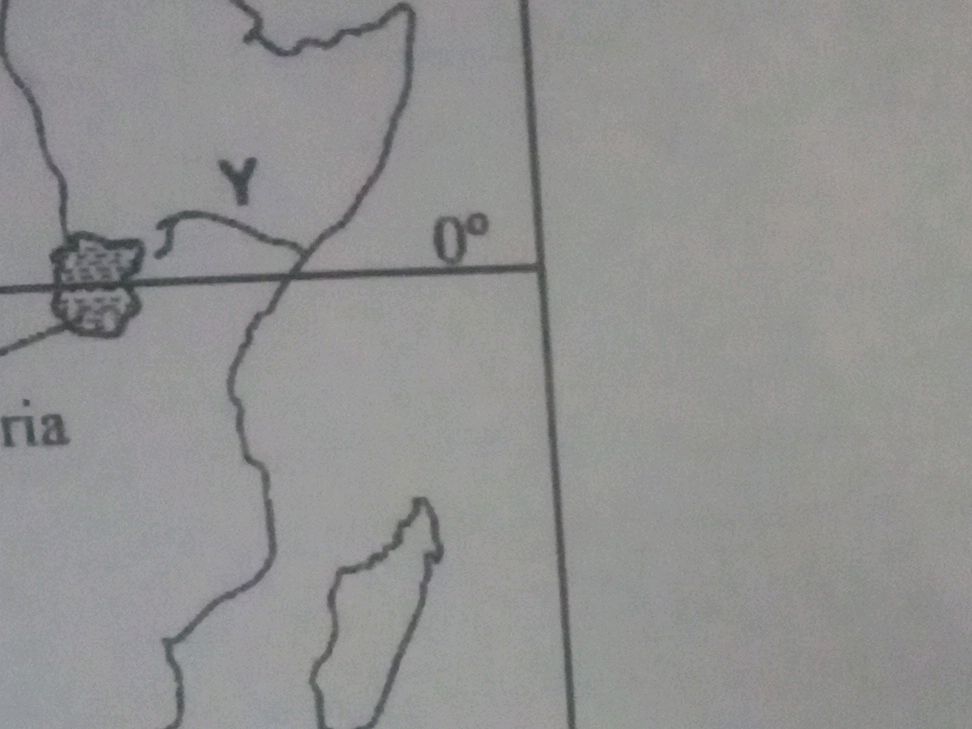 The image shows a map with the equator (0°) | StudyX
