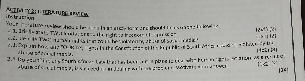 2.1. Briefly state TWO limitations to the | StudyX