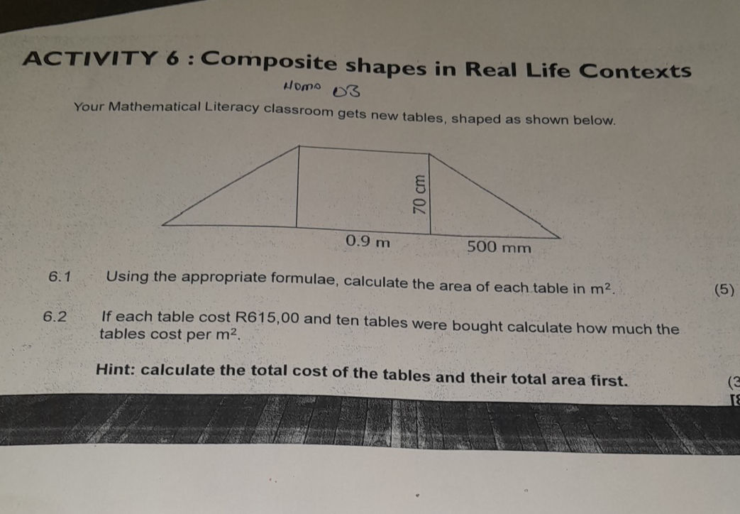 ACTIVITY 6 : Composite shapes in Real Life | StudyX