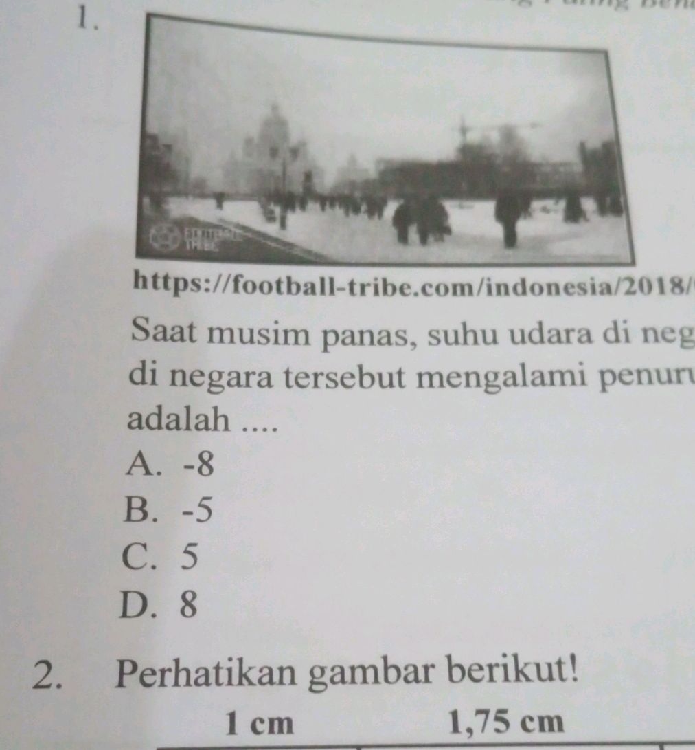 1. Saat musim panas, suhu udara di negara | StudyX