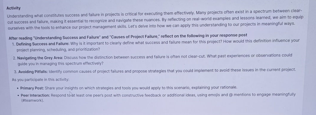 After reading "Understanding Success and | StudyX