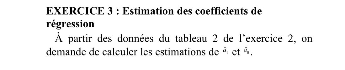 EXERCICE 3 : Estimation des coefficients de | StudyX