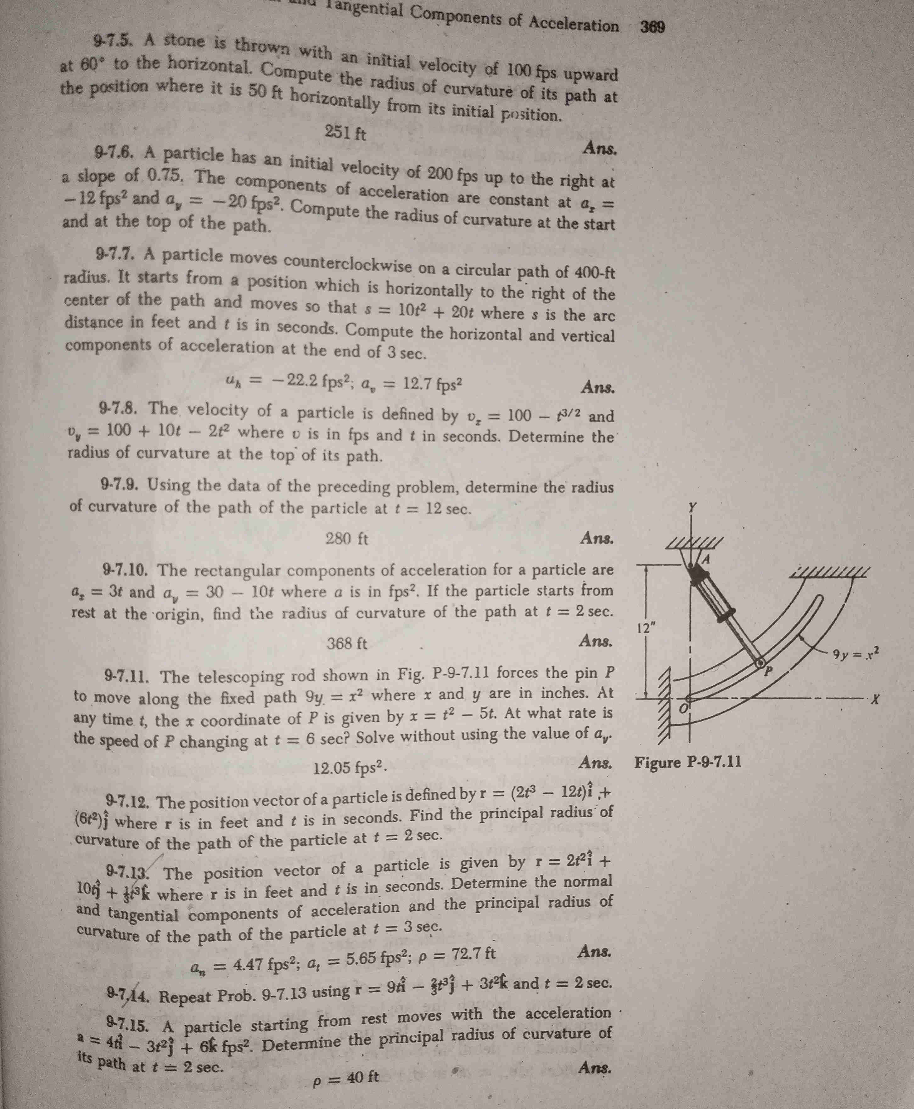 9-7.5. A stone is thrown with an initial | StudyX